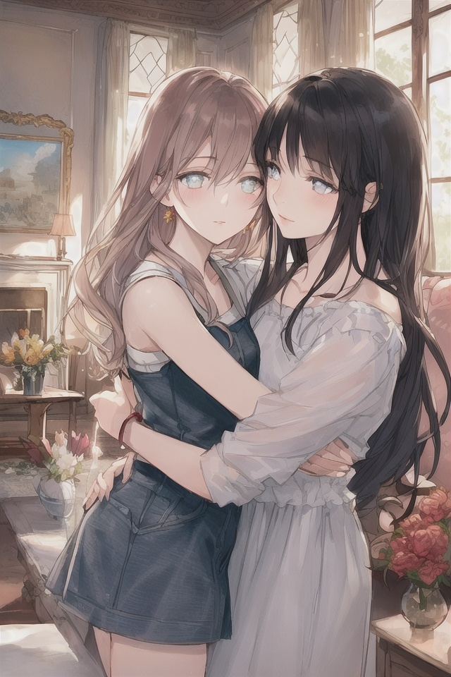百合を描いてもらいながらAIさんの画風調整中 | KURO
