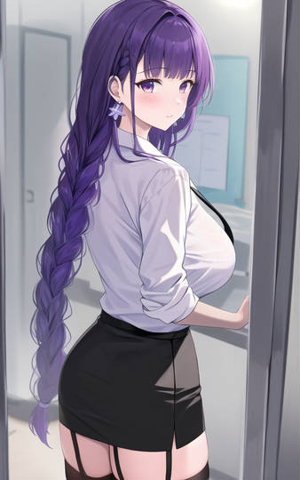 OL 雷電將軍 desk sex | KURO